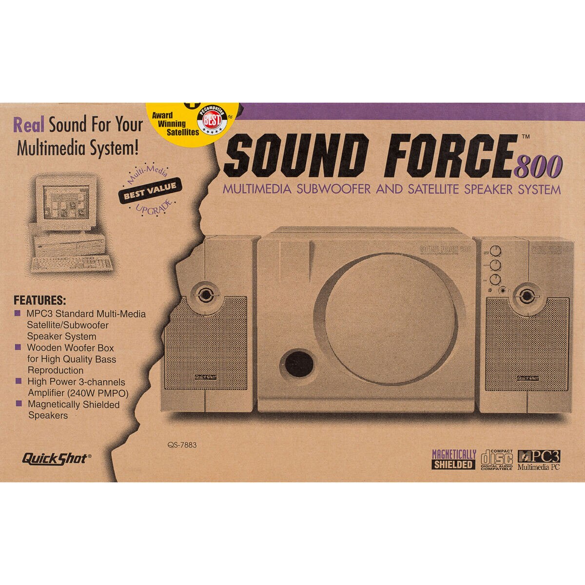 Sound Force 800 2.1 Computer Multimedia Speaker System with Subwoofer