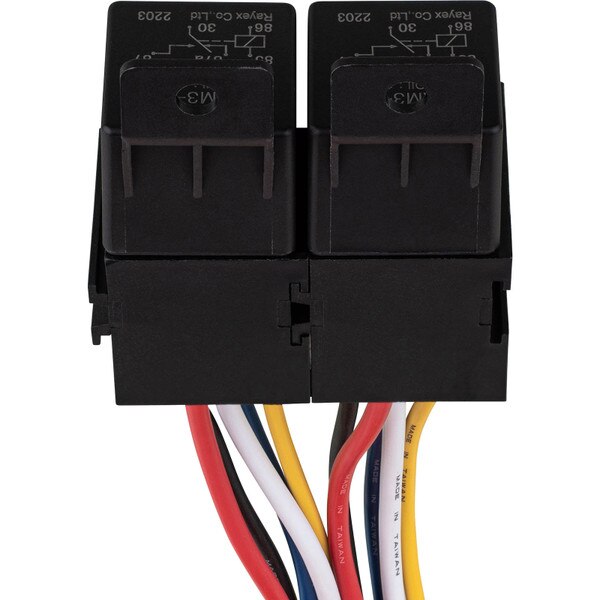 12 VDC Interlocking 5-Pin Relay Socket with 12 AWG Power Wires for 80A ...