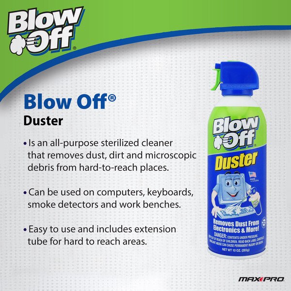 Blow Off Duster Can of Air Removes Dust and Debris Canned Air 10 oz.