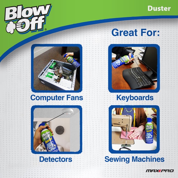 Blow Off Duster Can of Air Removes Dust and Debris Canned Air 10 oz.