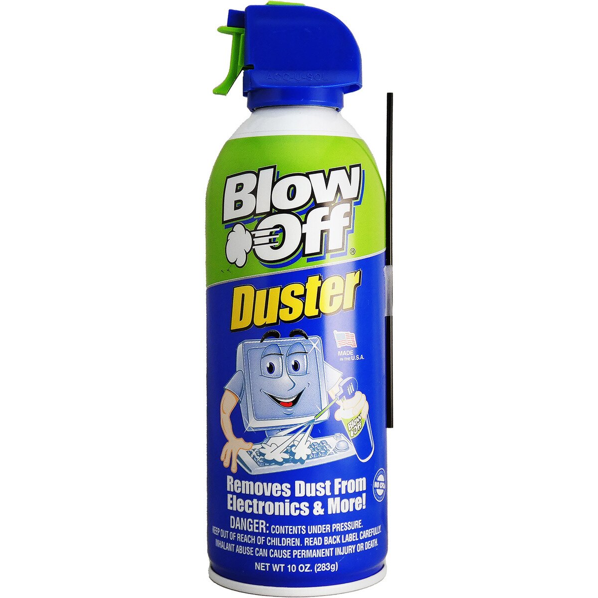 Blow Off Duster Can of Air Removes Dust and Debris Canned Air 10 oz.