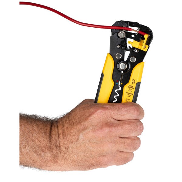 Adjustable Automatic Wire Stripper with Built-In Wire Cutter and Crimper