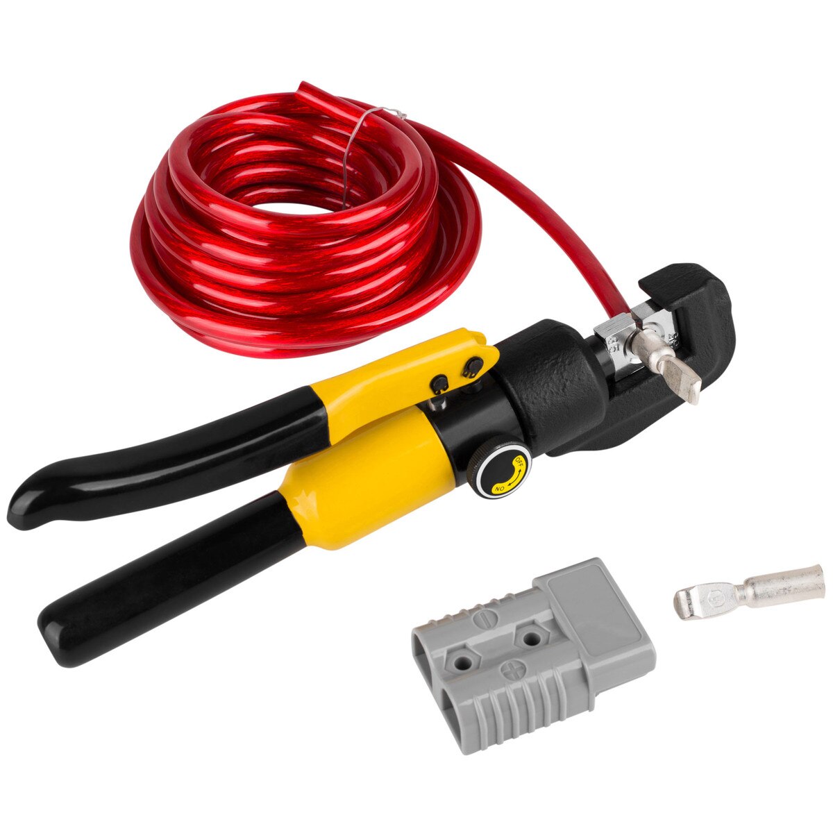 6 Ton Hydraulic Crimp Tool with 8 Dies for Terminals 12 to 2/0 AWG