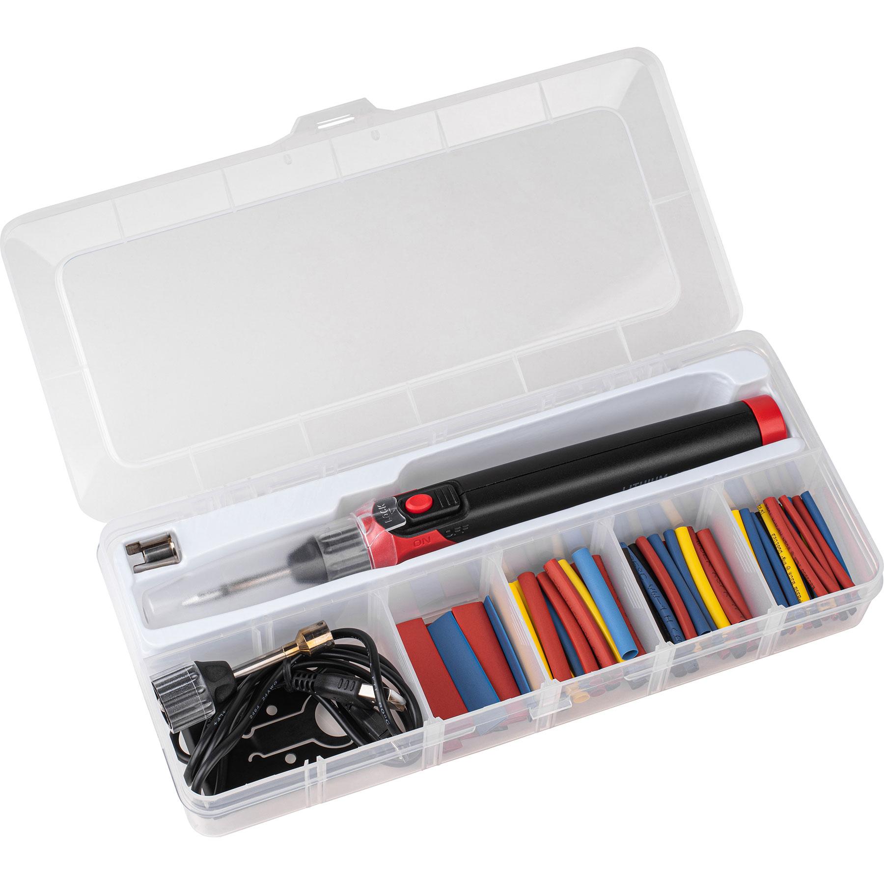 Rechargeable 30W Soldering Iron Kit with Heat Shrink Tip, Heat Shrink ...