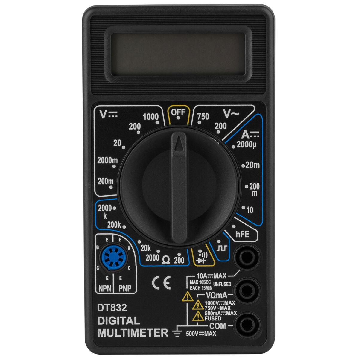 3-1/2 Digit 19 Range Digital Multimeter with Transistor Test