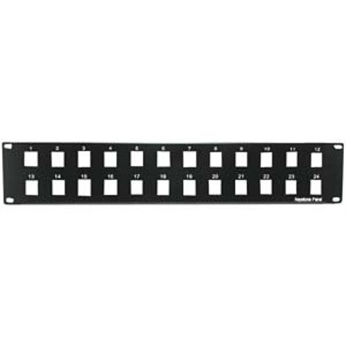 Dalco 2U 19" 24 Port Blank Panel for Keystone Jack