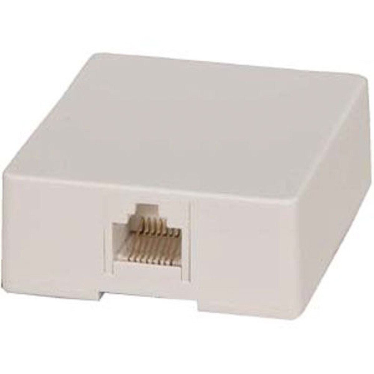 Dalco RJ45 Modular Single Port Surface Mount Jack White