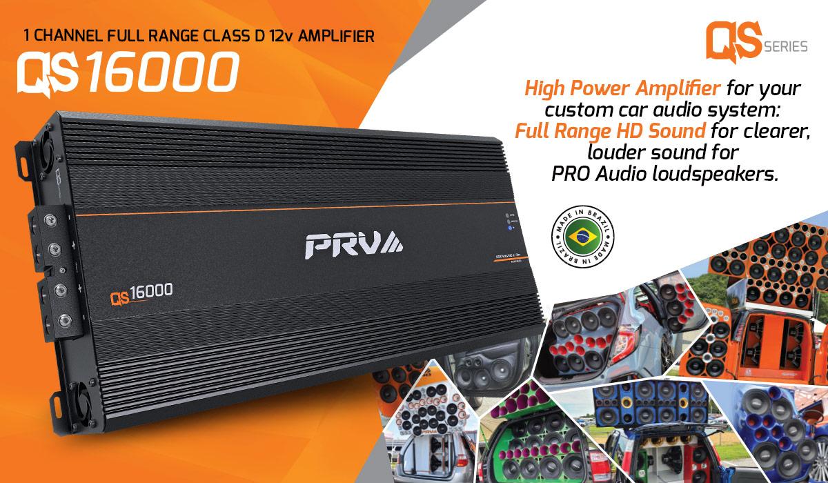 PRV Audio QS16000 1 Ohm QS Series 1-Channel Full-Range Amplifier 16000W