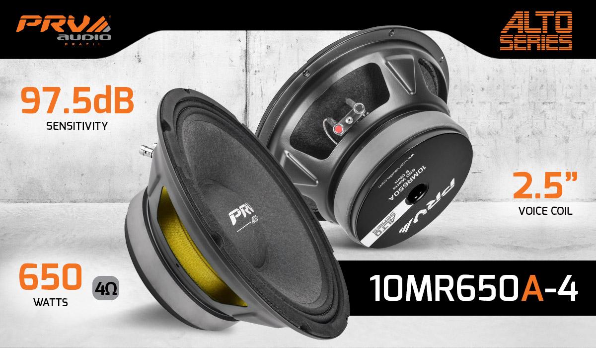 PRV Audio 10MR650A-4 Alto Series 10" Midrange Driver 4 Ohm