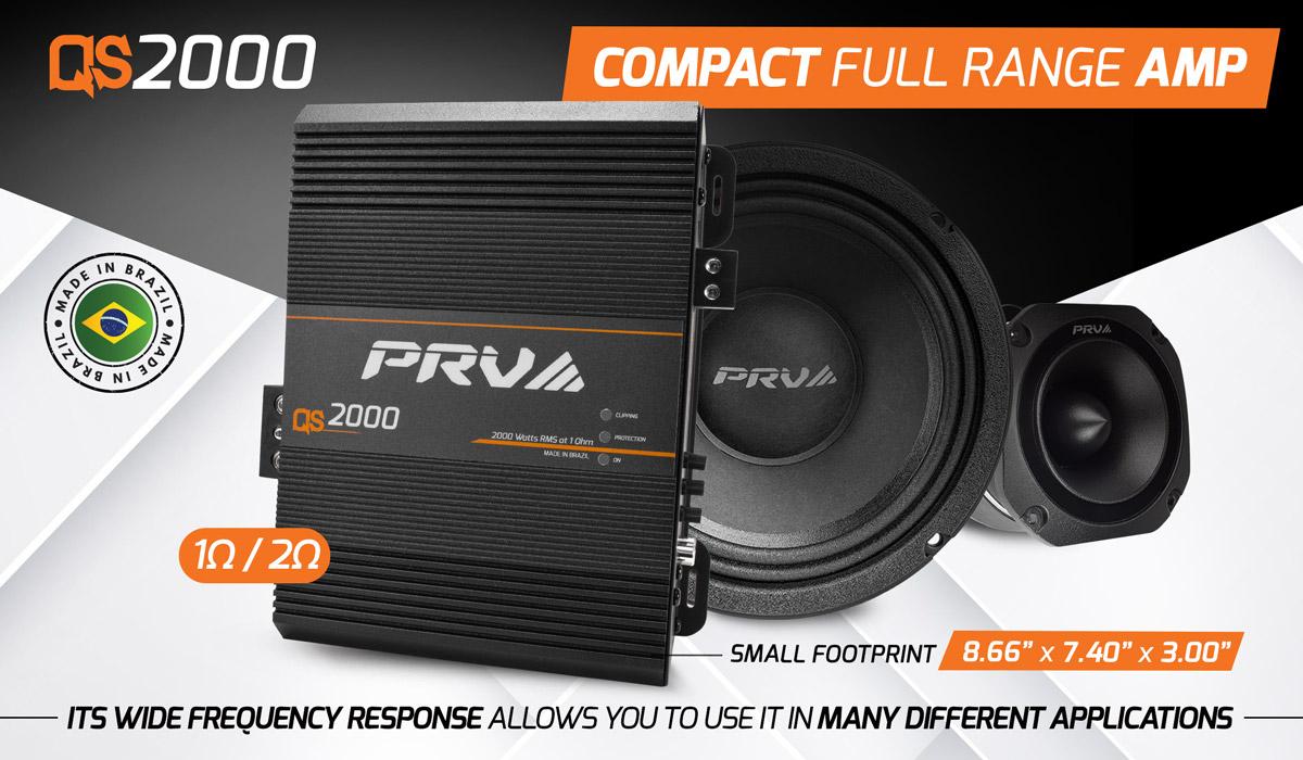 PRV Audio QS2000 2 Ohm QS Series 1-Channel Full-Range Amplifier 2000W