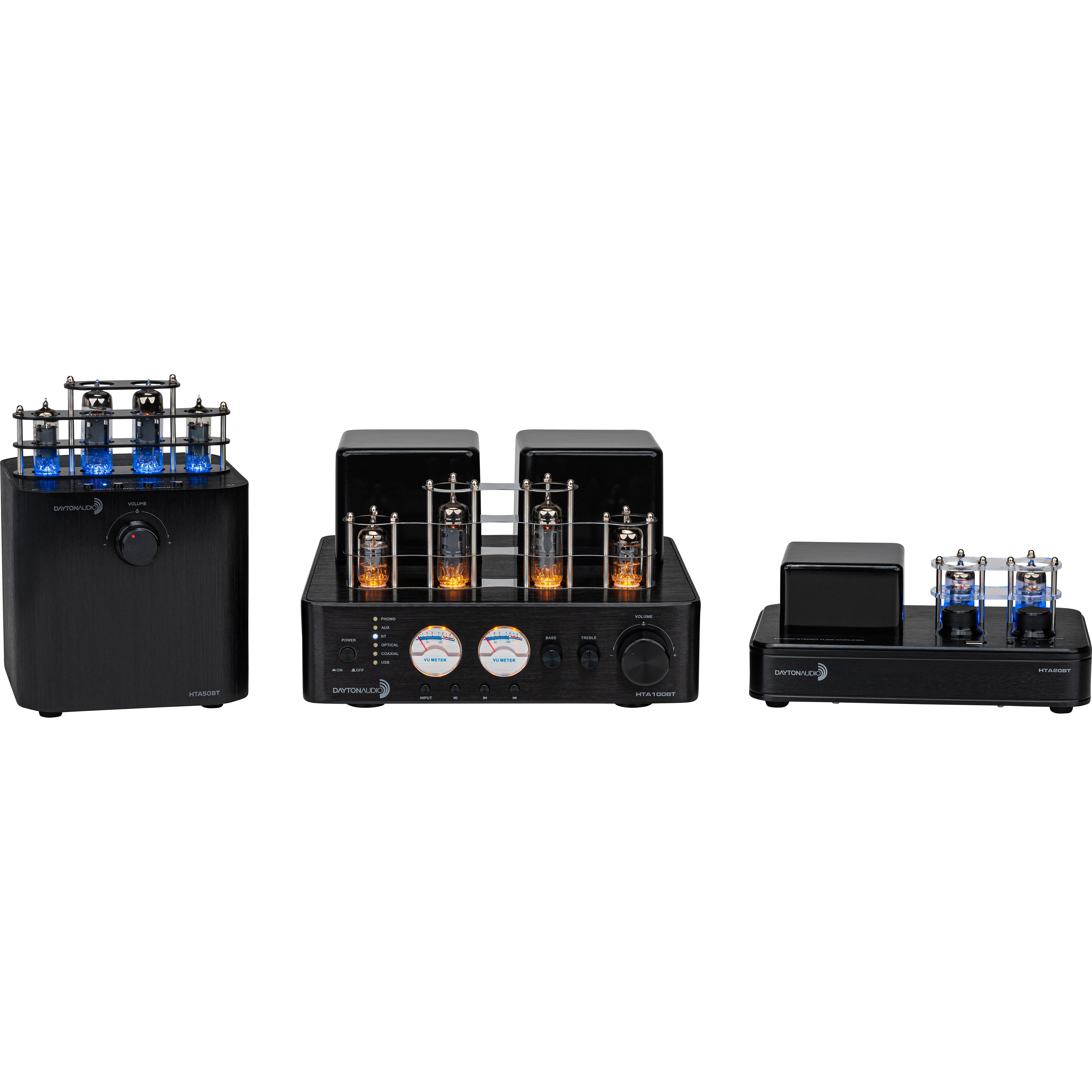 Dayton Audio HTA100BT Hybrid Stereo Tube Amplifier with Bluetooth USB ...