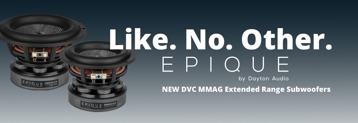 Epique E150HE-44 5-1/2" DVC MMAG Extended Range Subwoofer 4 Ohm per Coil